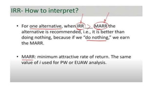 Rate of return engineering economic | PPTX