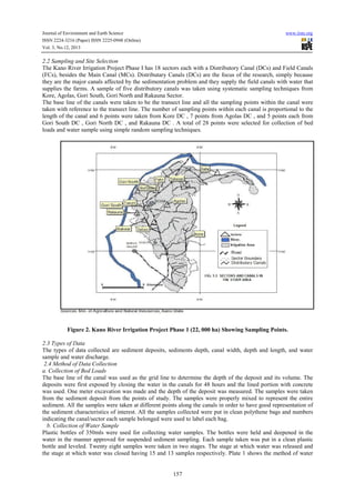 Rate of sediment yield in the conveyance canals of kano river ...