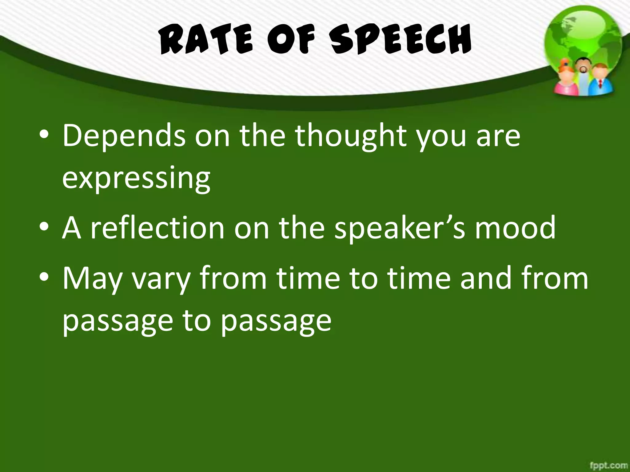 Rate of speech | PPTX