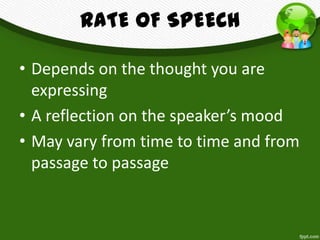 Rate of speech | PPTX