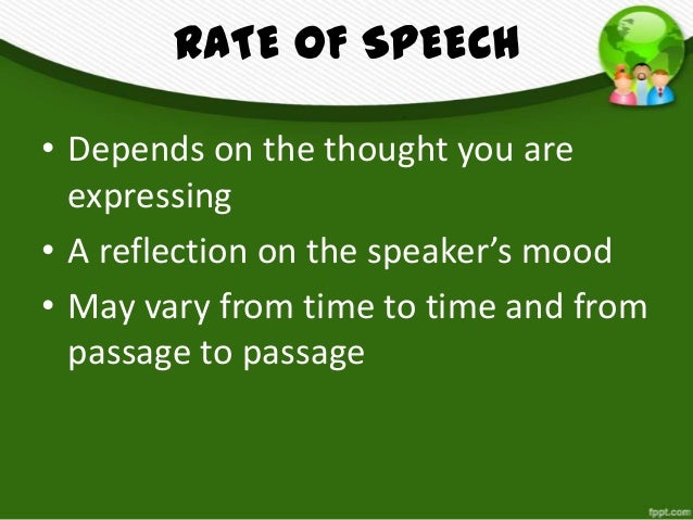 Rate of speech