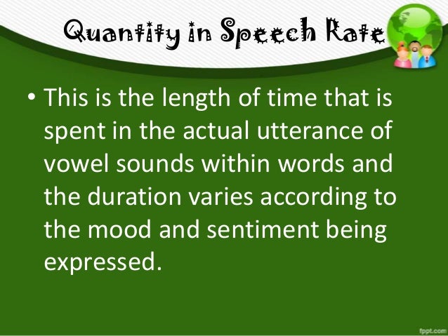 Rate of speech