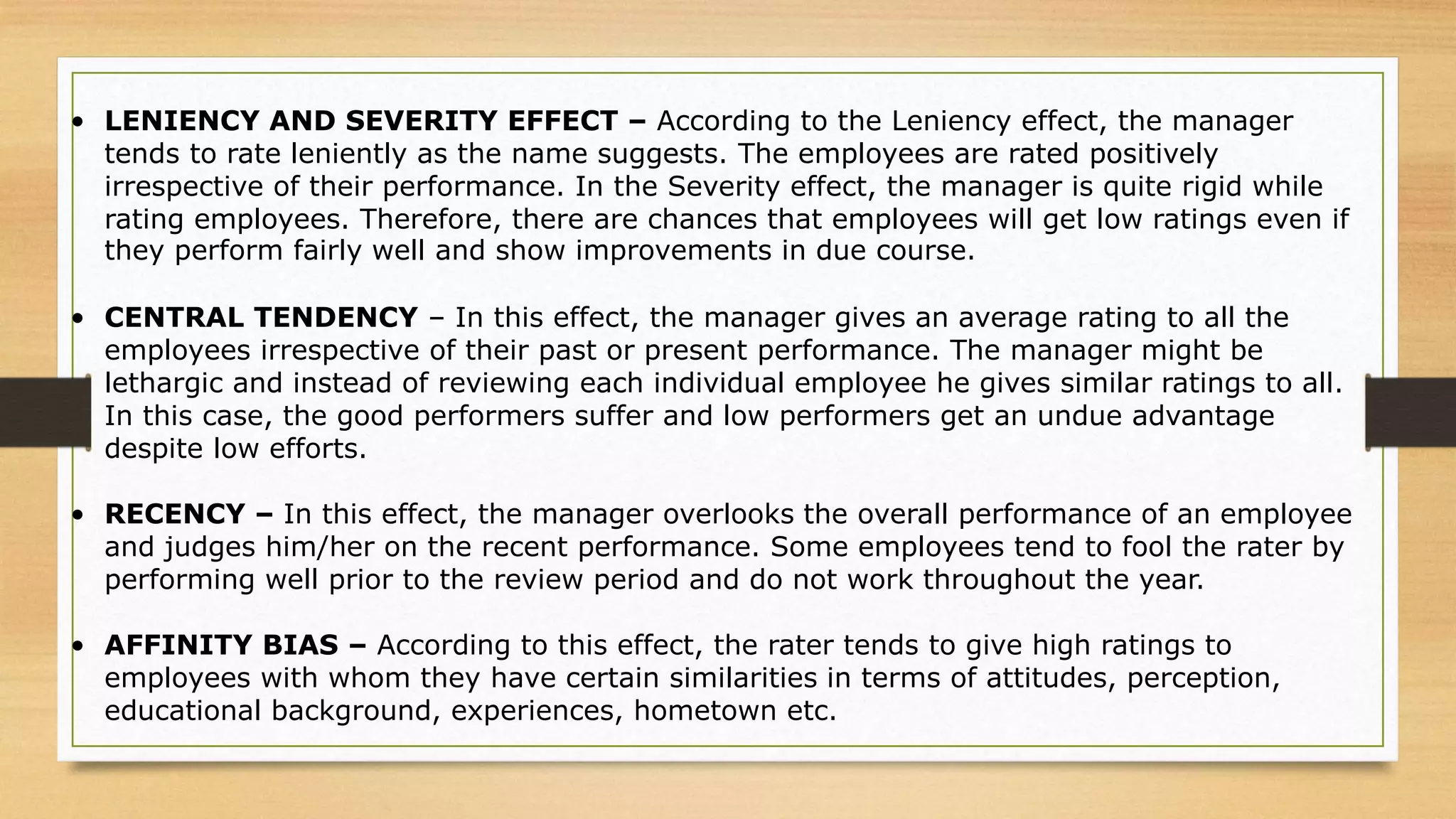 Rater bias in Performance Management | PPTX