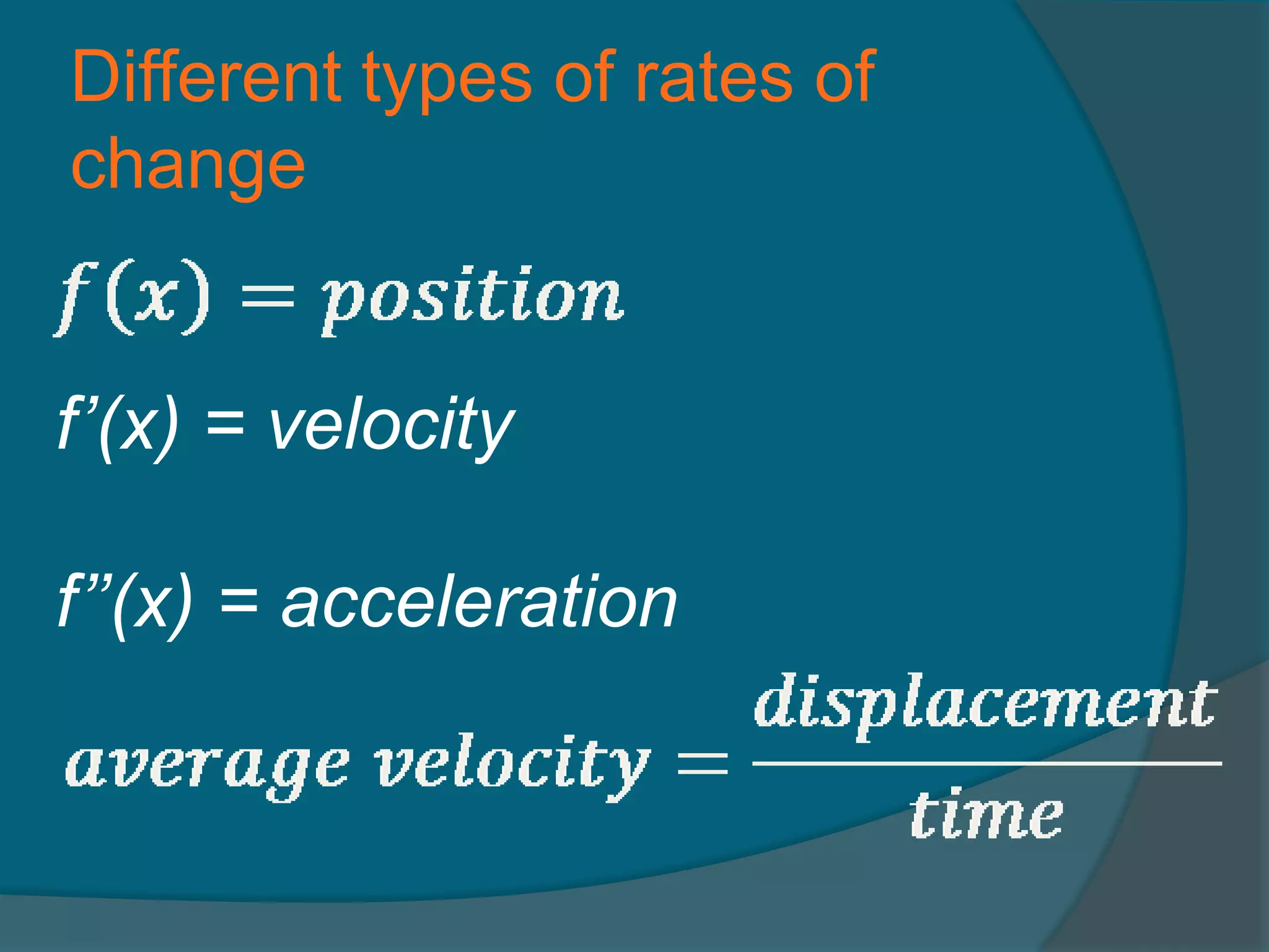 Rates Of Change | PPTX