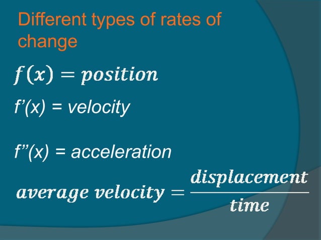 Rates Of Change | PPTX