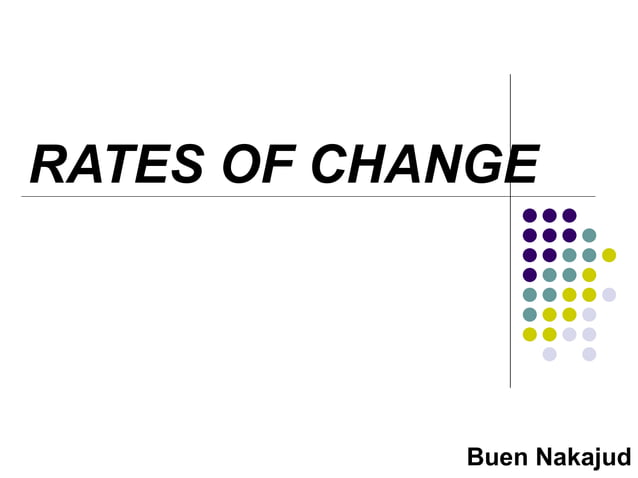 Rates of Change | PPT