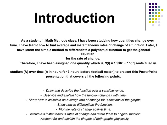 Rates of Change | PPT