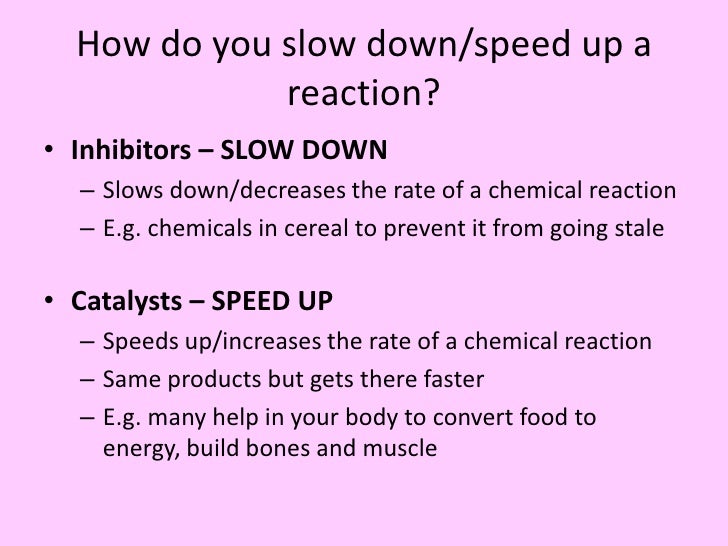 Rates of chemical reactions