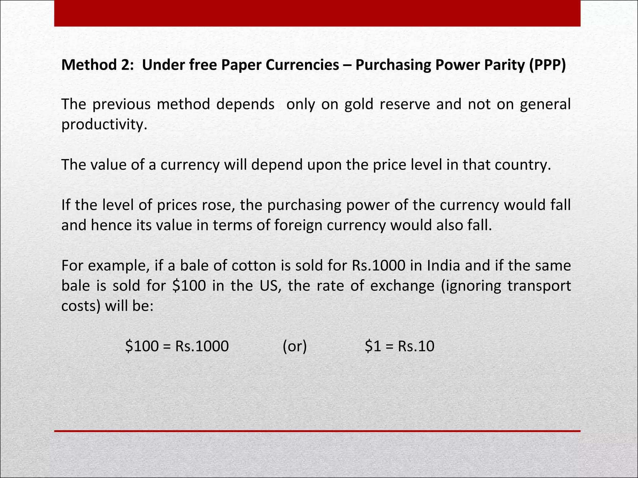 Rates of exchange | PPT