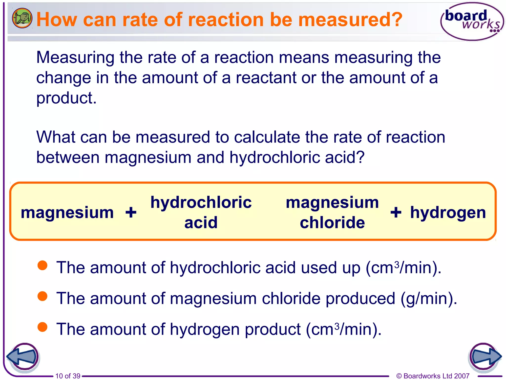 Rates of Reaction | PPT
