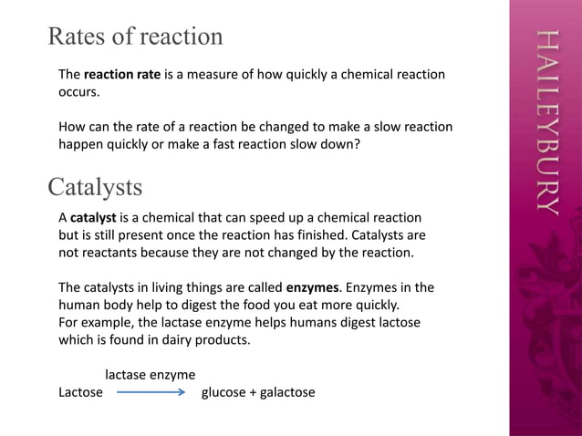 Rates of Reaction 1 | PPT