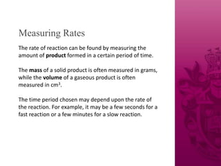 Rates of Reaction 2 | PPTX