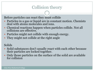 Rates of reaction slideshare | PPT