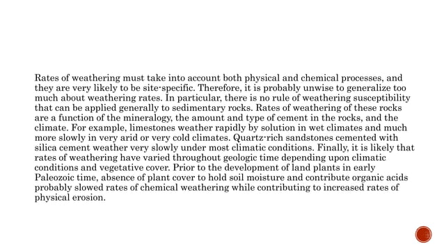 Rates of Weathering/Weathering/Geology/Sedimentary Geology.pptx