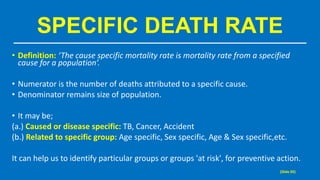 Rates & Ratios - Epidemiology | PPTX