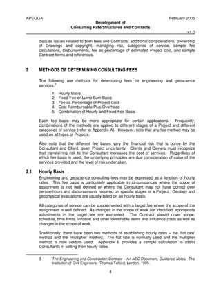 Development of Consulting Rate Structures and Contracts | PDF