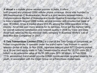Rate war in telecom sector | PPT