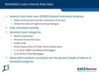 Rate watch data overview academics | PPTX | Databases | Computer ...