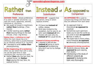 Rather than , instead of , as opposed to | PDF