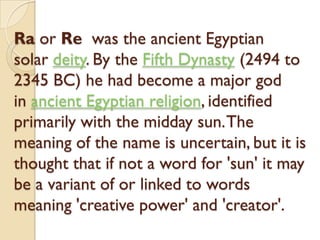 Ra the supreme god | PPTX