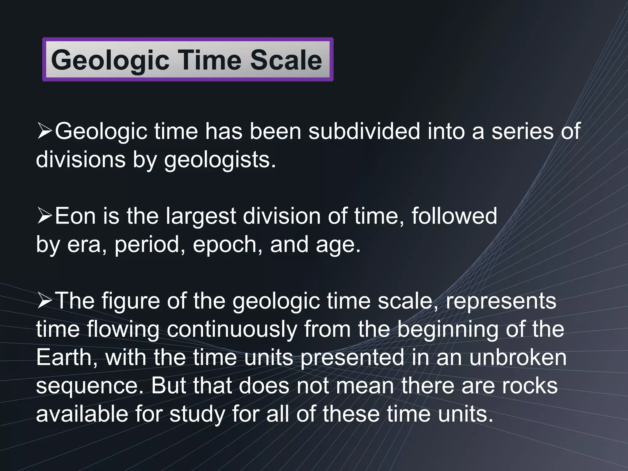 Principles of Stratigraphy with Geo time scale | PPTX