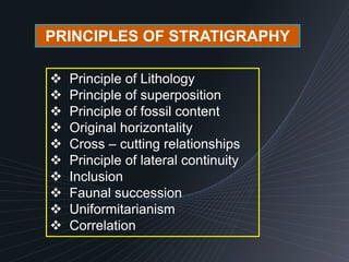 Principles of Stratigraphy with Geo time scale | PPTX
