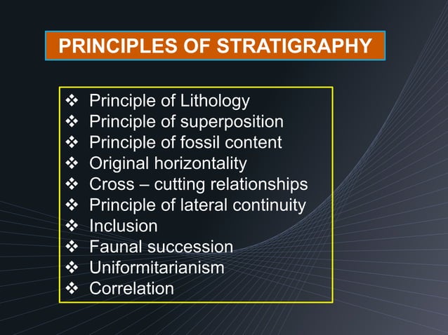 Principles of Stratigraphy with Geo time scale | PPTX