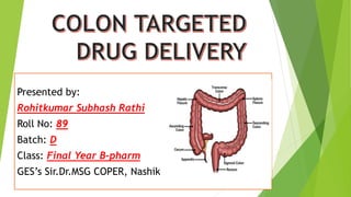 COLON TARGETED DRUG DELIVERY | PPTX