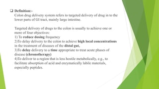 COLON TARGETED DRUG DELIVERY | PPTX