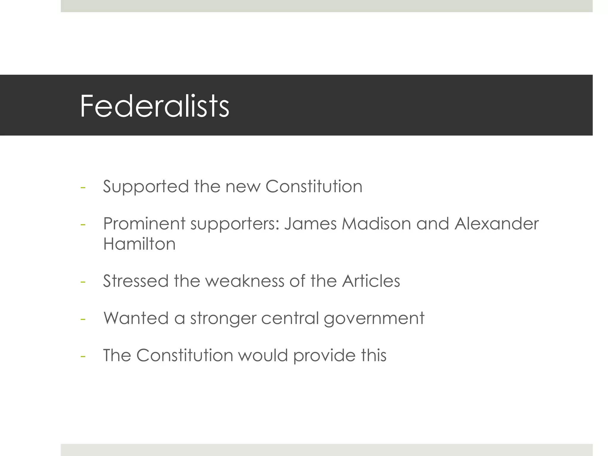 Ratifying the constitution | PPT