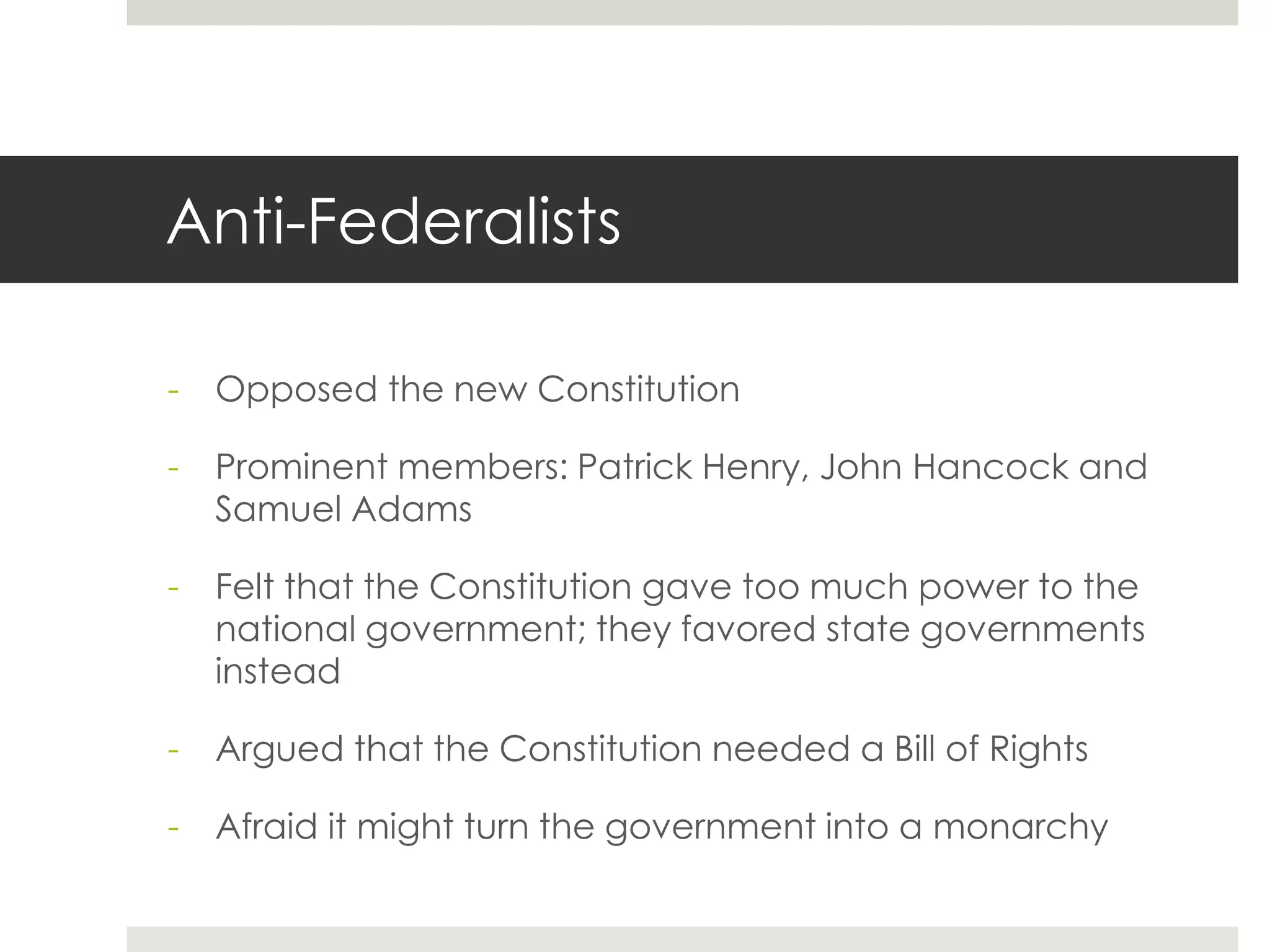 Ratifying the constitution | PPT
