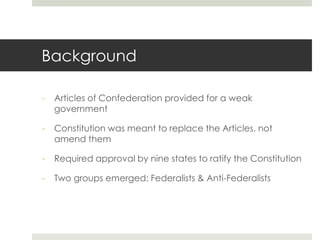 Ratifying the constitution | PPT