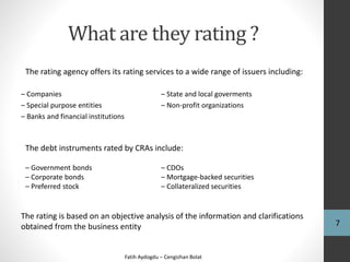 Credit Rating Agency (CRA) | PPTX