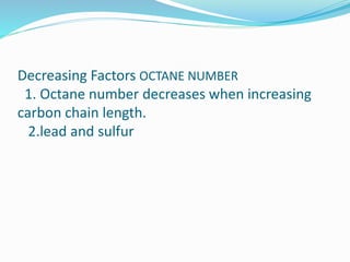 Rating of fuels Octane & Cetane number | PPTX