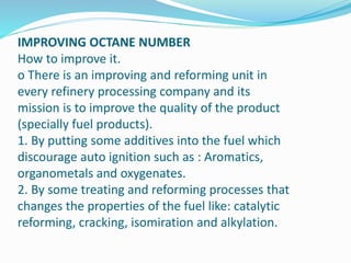 Rating of fuels Octane & Cetane number | PPTX