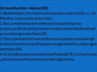 Rating of fuels Octane & Cetane number | PPTX