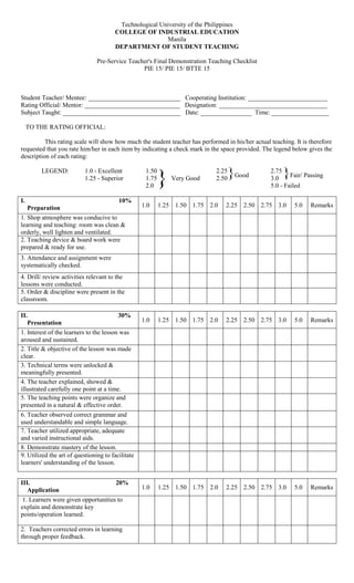 Rating scale | DOCX