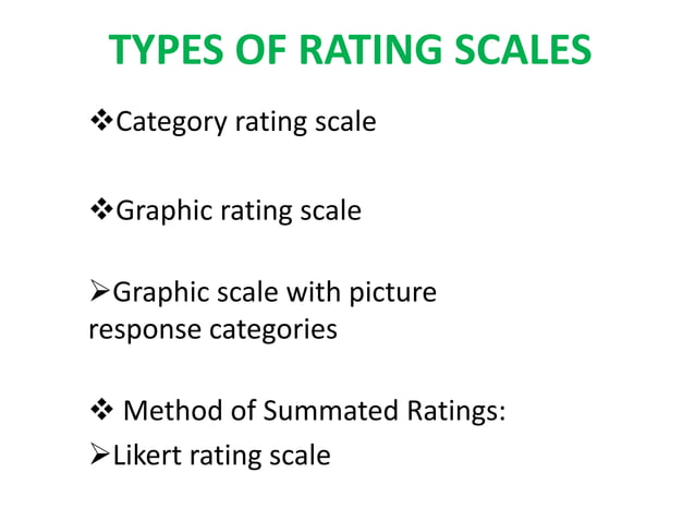 Rating scale