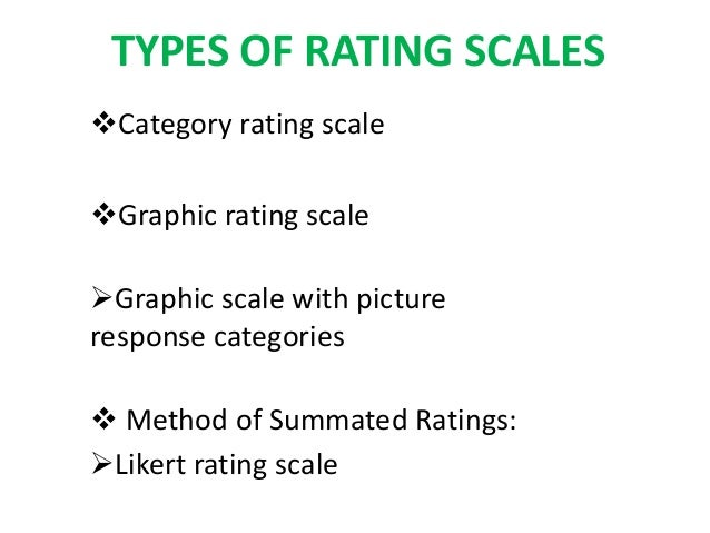 Rating scale