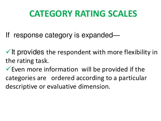 Rating scale