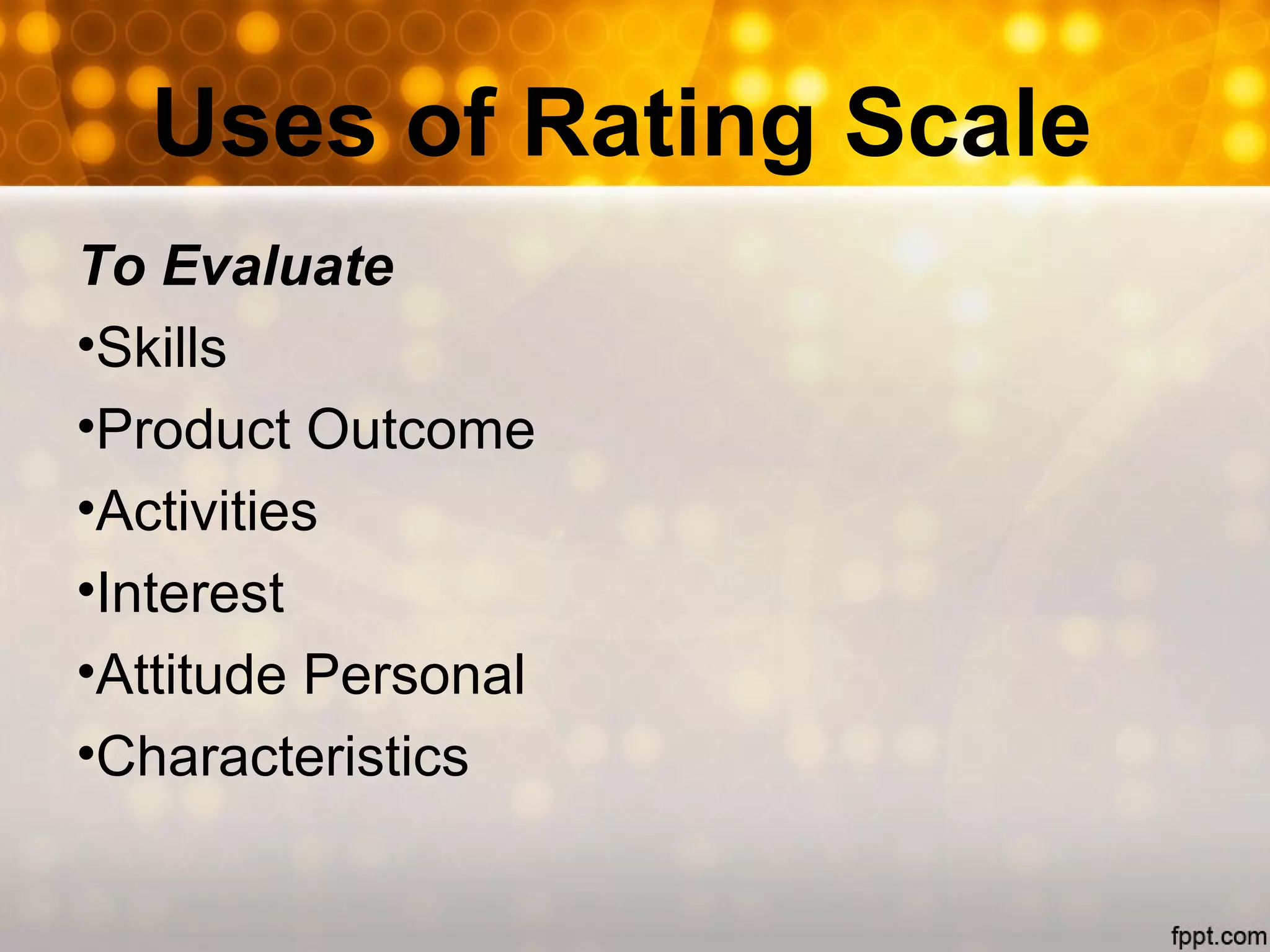 Rating scale | PPT