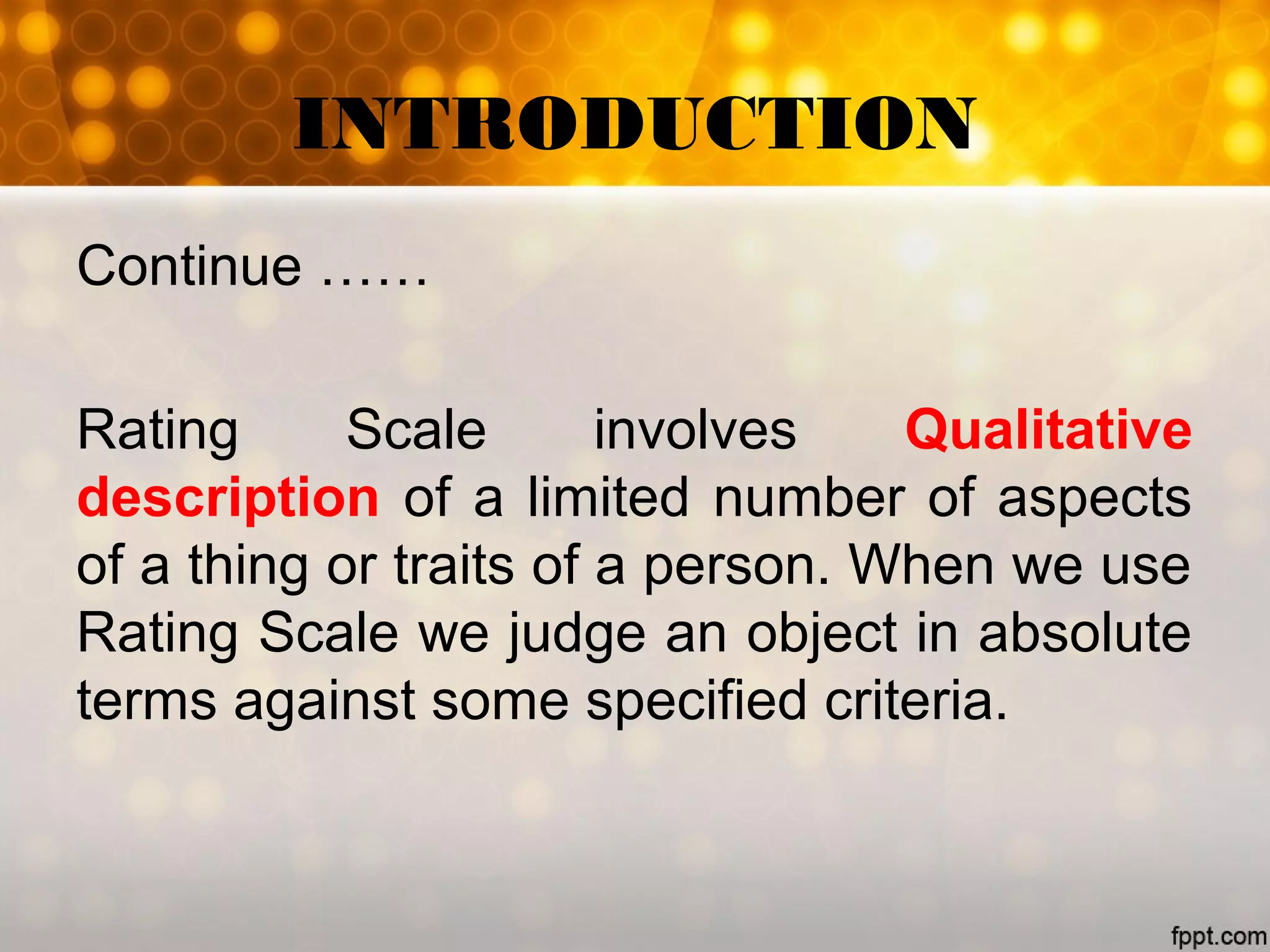 Rating scale | PPT
