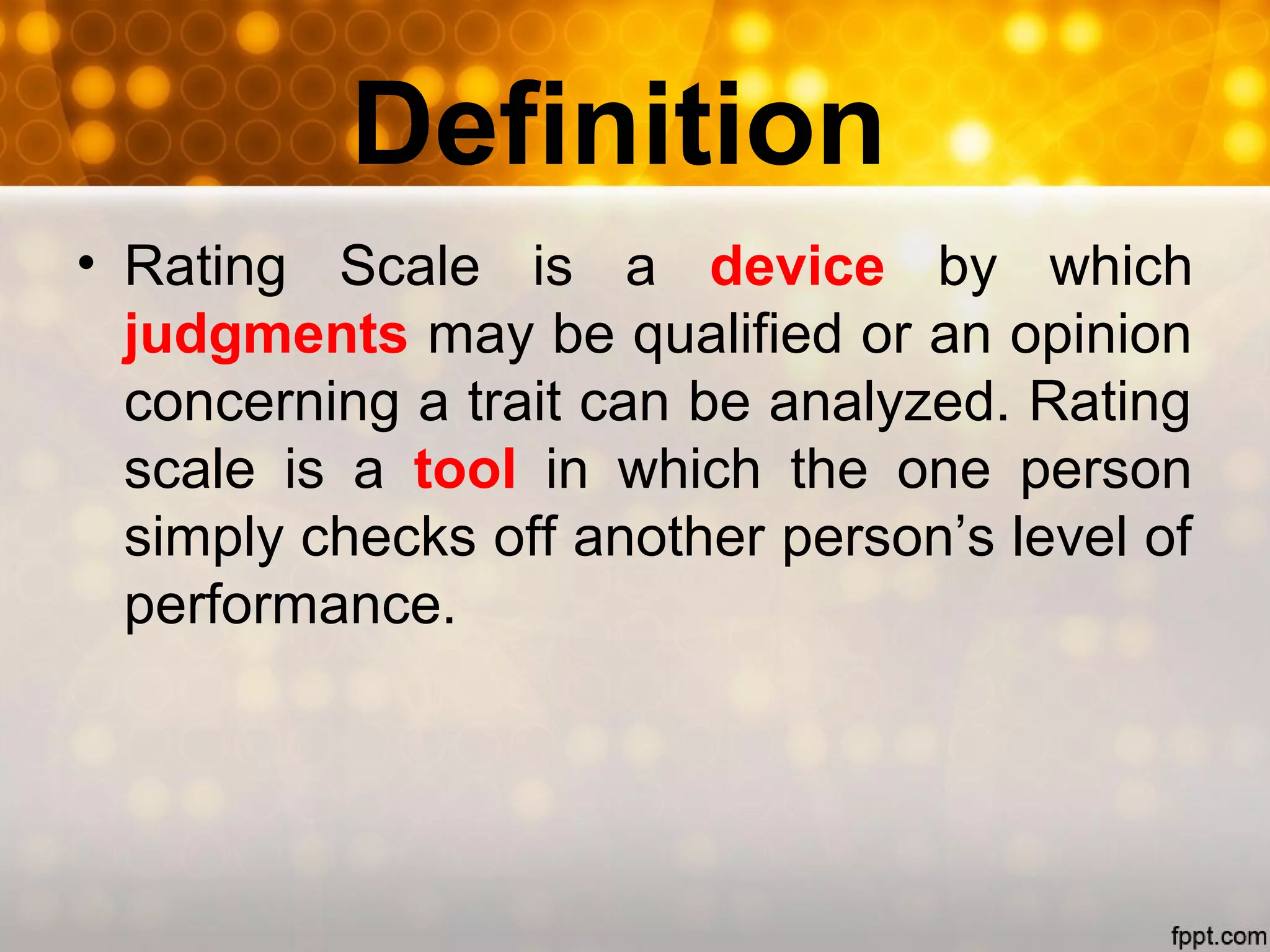 Rating scale | PPT