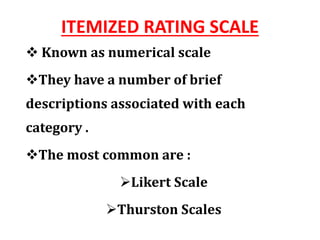 Rating scale and sociometry (2) | PPTX