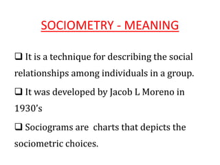 Rating scale and sociometry (2) | PPTX
