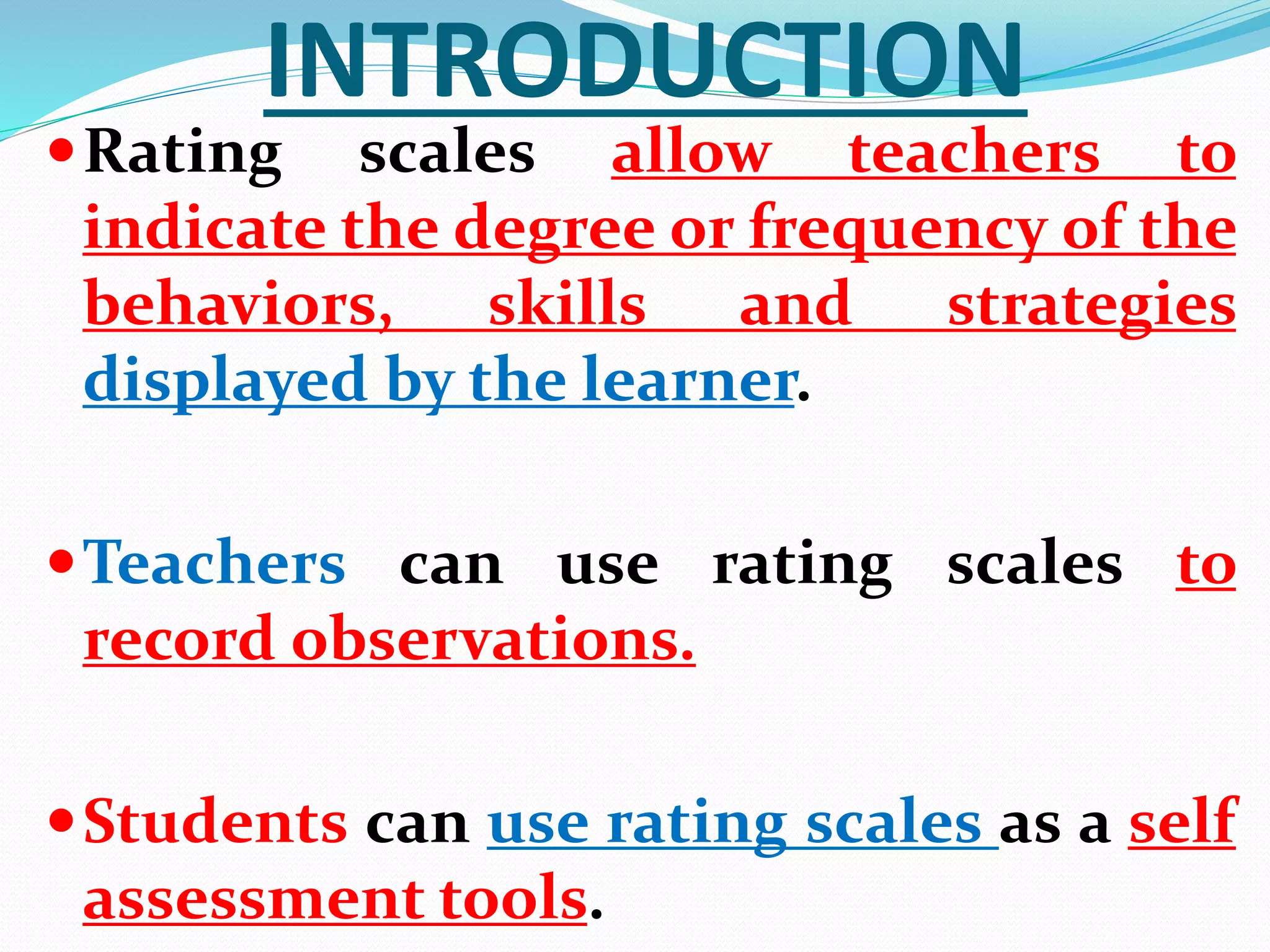 Rating scale : A Tool of Evaluation | PPTX
