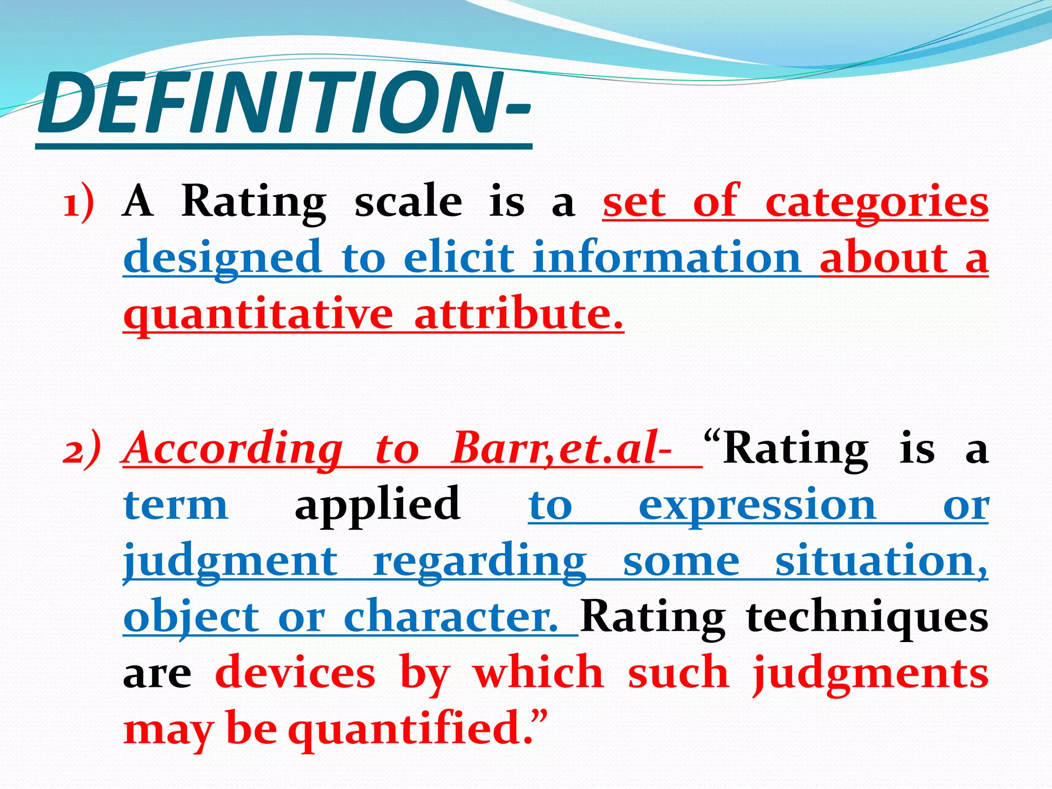 Rating scale : A Tool of Evaluation | PPTX