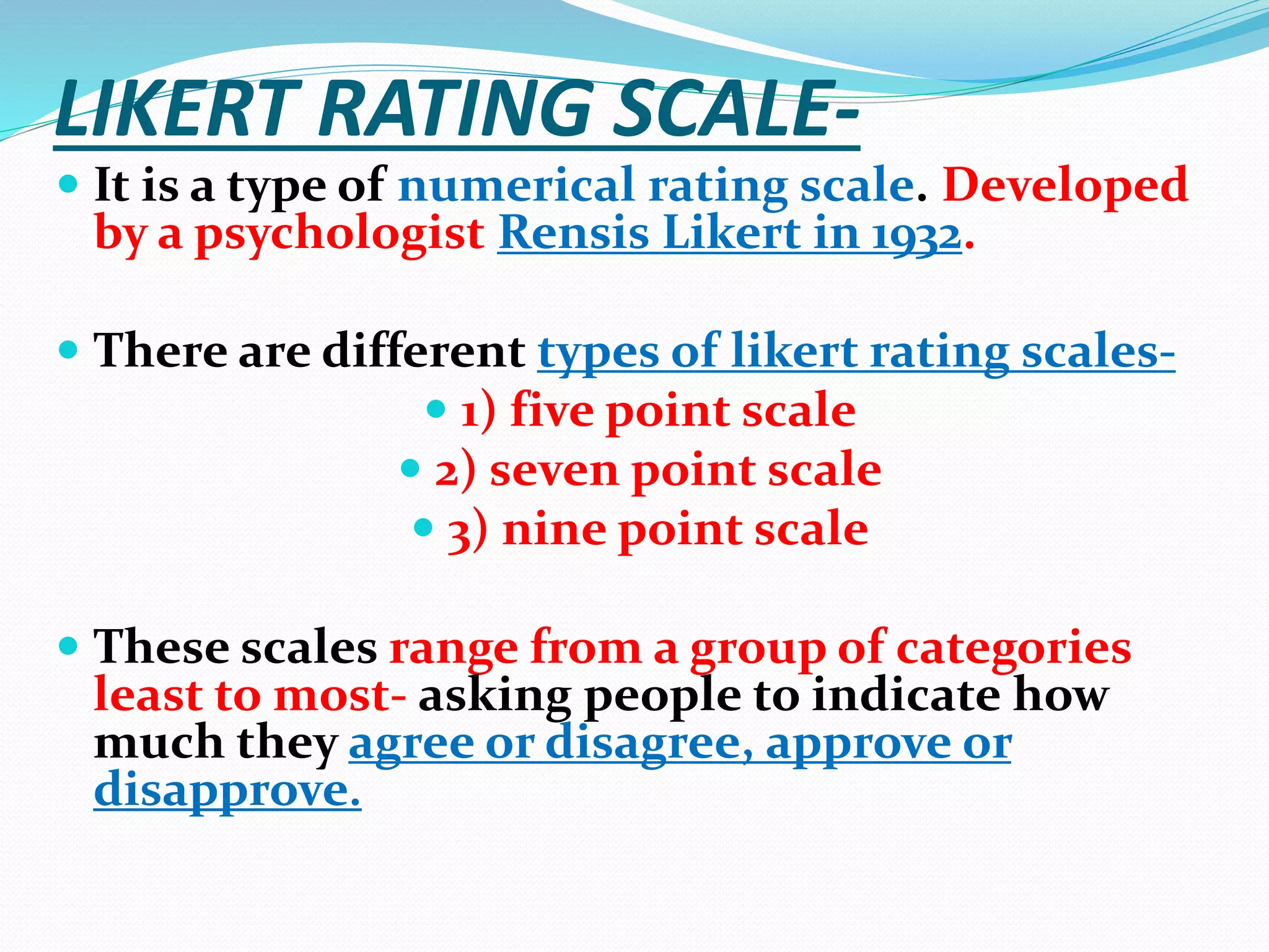 Rating scale : A Tool of Evaluation | PPTX