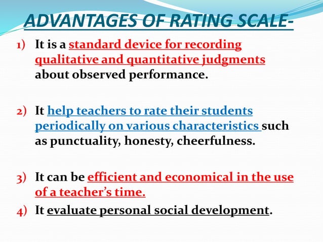 Rating scale : A Tool of Evaluation | PPTX | Education