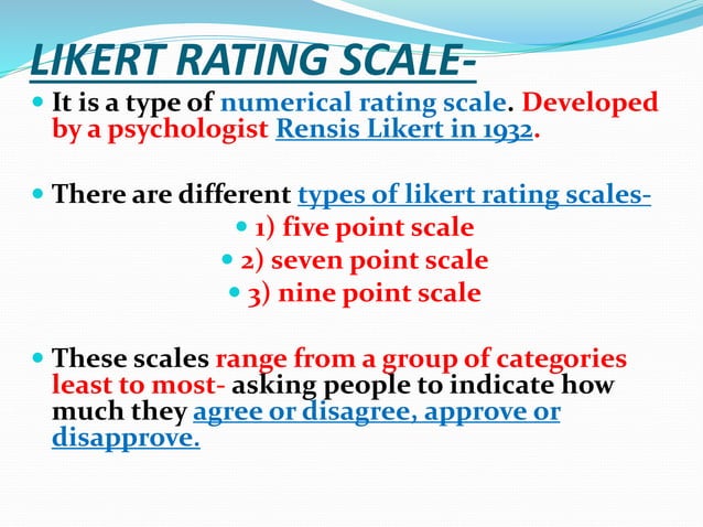 Rating scale : A Tool of Evaluation | PPTX | Education